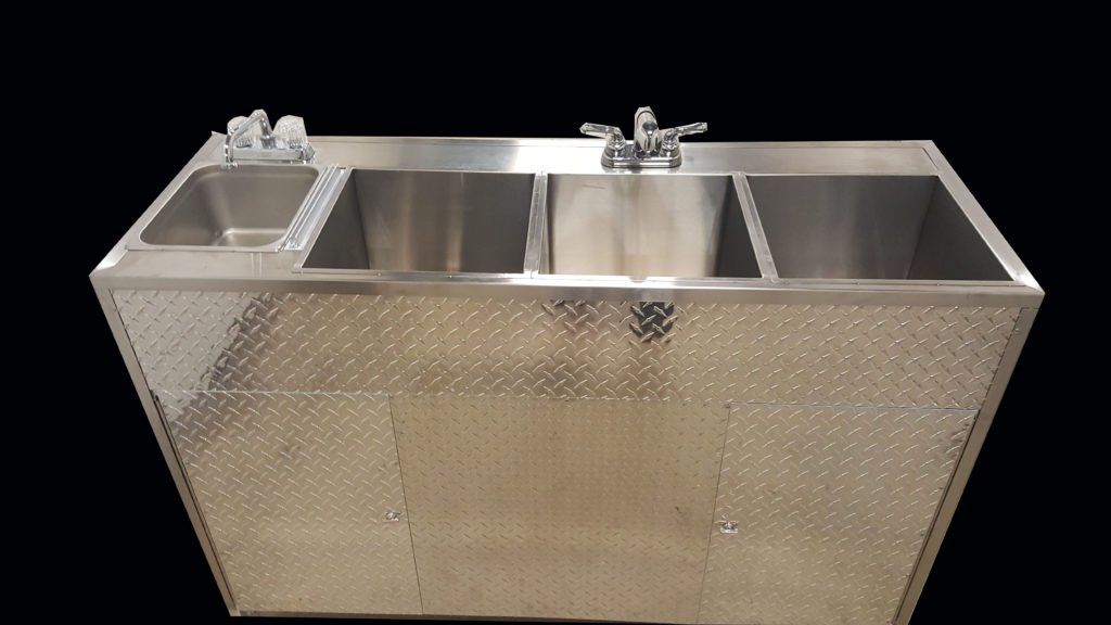 JUMBO SELF CONTAINED PORTABLE 4 COMPARTMENT SINK 110v ELECTRIC – JK ...
