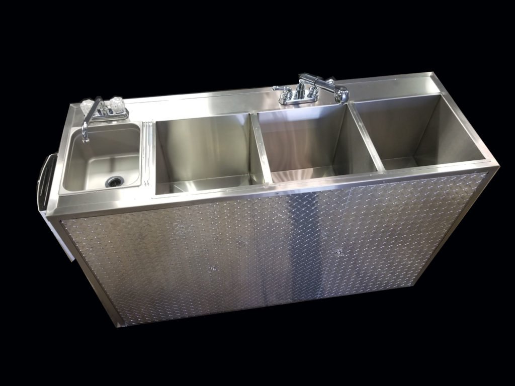 JUMBO SELF CONTAINED PORTABLE 4 COMPARTMENT SINK 110v ELECTRIC – JK ...